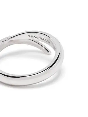 SHAUN LEANE 18kt White Gold Diamond Interlock Ring