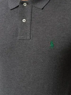 Polo Ralph Lauren Embroidered-logo Polo Shirt - Grey