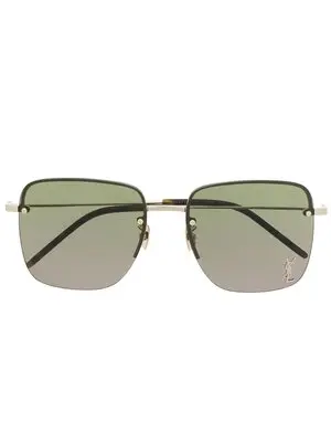Saint Laurent Square-frame Sunglasses - Gold