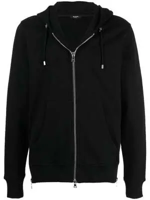 Balmain Logo-print Zip-up Hoodie