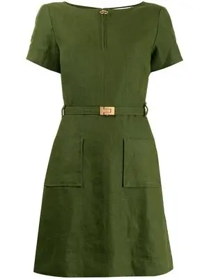 tory burch linen nadia dress Tory Burch | Dresses | Tory Burch Nadia Denim 0 Linen Sleeveless Zip Front  Dress With Belt