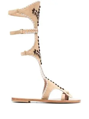 Alberta Ferretti Gladiator Sandals - Neutrals