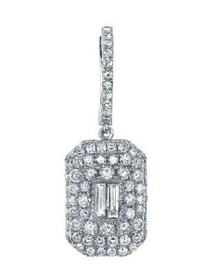 Shay 18kt White Gold Diamond Drop Earrings - Silver