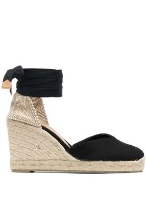 CastaÑer Espadrille Wedges - Black