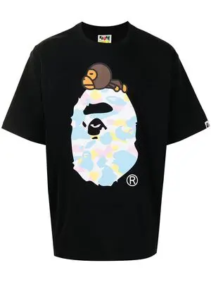 A BATHING APE Graphic-print Short-sleeved T-shirt - Black