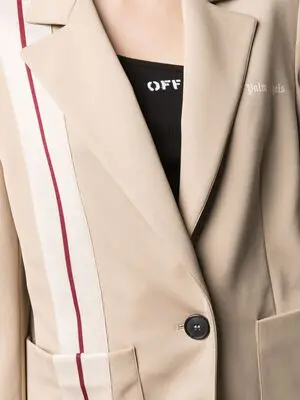 Palm Angels Stripe-detail Single-breasted Blazer