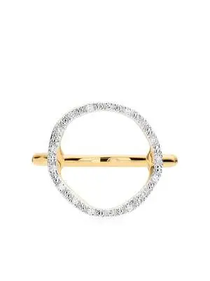 Monica Vinader Riva Circle Diamond Ring - Gold