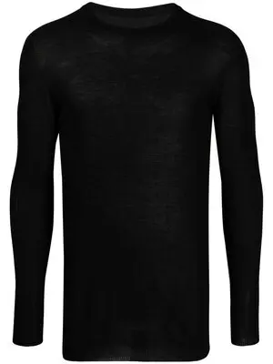 Boris Bidjan Saberi Fine-knit Cotton Jumper - Black