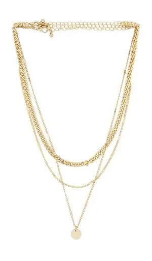 8 Other Reasons Layered Necklace With Fish Charms - Gold