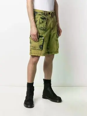 DIESEL® Overdyed Denim Cargo Shorts
