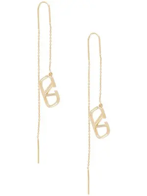 Valentino Garavani Vlogo Signature Drop Earrings - Gold
