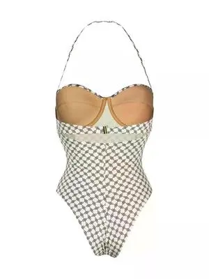 Elisabetta Franchi Chain-print Swimsuit - Neutrals