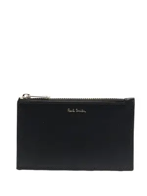Paul Smith Artist Stripe-print Zipped Cardholder - Black