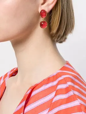 GOOSSENS Two Cabochon Earrings