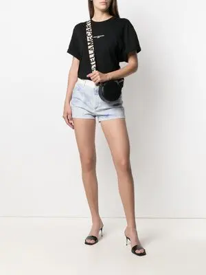 Stella McCartney Marble Tie-dye Denim Shorts