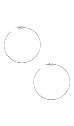 Jenny Bird Icon Hoop Earrings - Rhodium