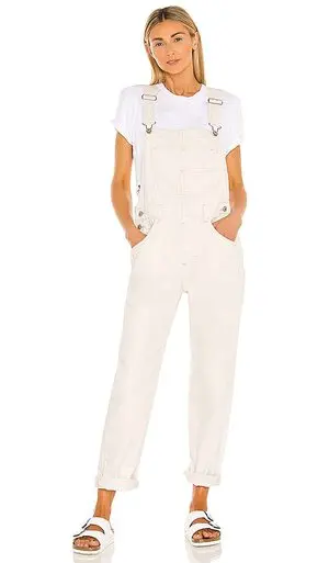 Free People Free People X We The Free Ziggy Denim Overal In Cream. Parchment