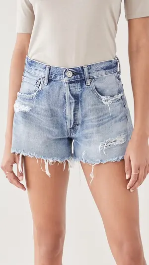 Moussy Vintage Packard Denim Shorts - Blu