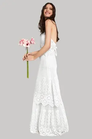 Miguelina Edna Tie Halter Dress