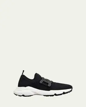 TOD'S Kate Knit Trainer Sneakers - Black