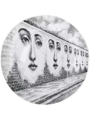 FORNASETTI Portrait Plate - White