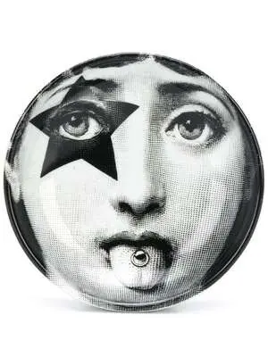FORNASETTI Face Print Ashtray - Black