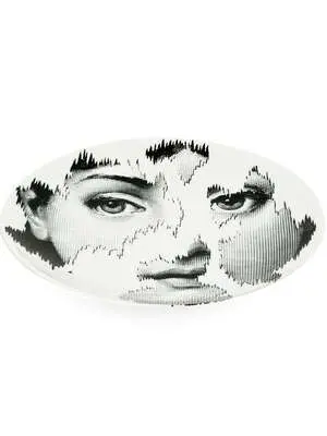 FORNASETTI Faded Face Print Plate