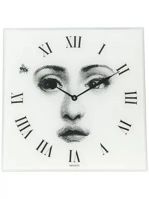 FORNASETTI Square Face Wall Clock - White