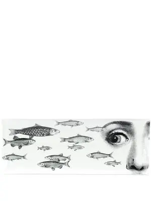 FORNASETTI Fish-print Serving Dish - White