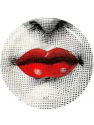FORNASETTI Mouth Print Tray - Black