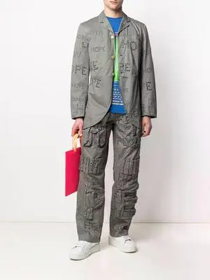 WALTER VAN BEIRENDONCK Perforated Royal Blazer - Grey