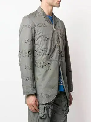WALTER VAN BEIRENDONCK Perforated Royal Blazer