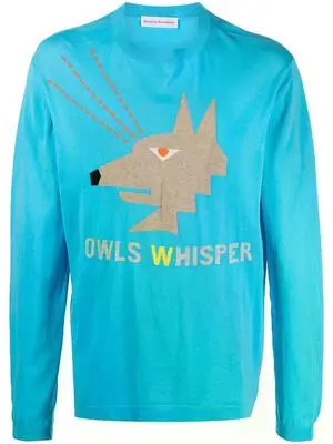 WALTER VAN BEIRENDONCK Owl Knitted Long-sleeved T-shirt