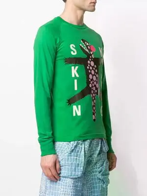 WALTER VAN BEIRENDONCK Graphic Print Cotton Sweatshirt