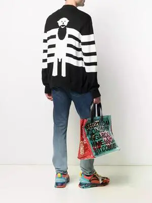 WALTER VAN BEIRENDONCK Horizontal Stripe Knit Cardigan