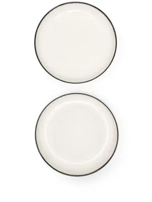 ANN DEMEULEMEESTER X SERAX Set Of Two Ceramic High Plates - White