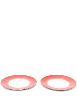 ANN DEMEULEMEESTER X SERAX Pair Of Shadow Print Plates - Red