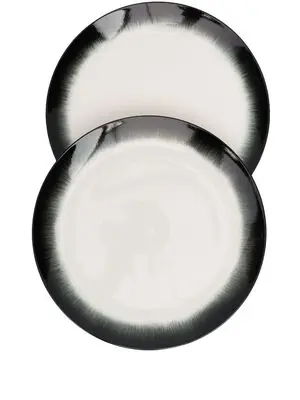 ANN DEMEULEMEESTER Set Of Two Porcelain Plates - White