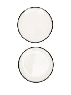 ANN DEMEULEMEESTER X SERAX Shadow-trim Porcelain Plate Set - White