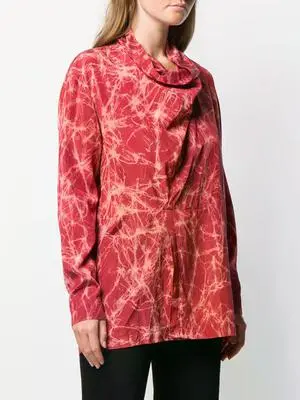 Issey Miyake 1980's Draped Neckline Blouse