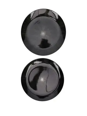 ANN DEMEULEMEESTER Pair Of Chiaroscuro Plates - Black