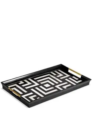L'Objet Dédale Rectangular Tray - Black