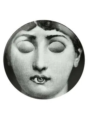 FORNASETTI Portrait Print Plate - Black