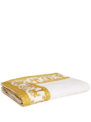 Versace I Love Baroque Beach Towel - White