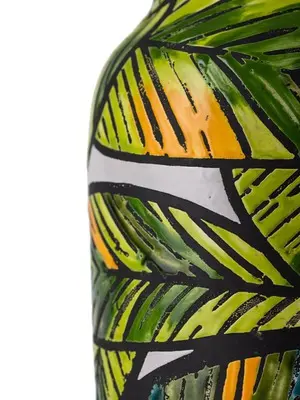 NUOVE FORME Tropical Embossed Ceramic Vase