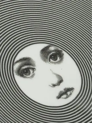 FORNASETTI Striped Plate - Black