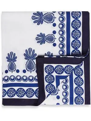 La DoubleJ Geometric Print Tablecloth - White