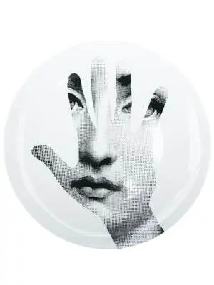 FORNASETTI Lina Cavalieri-print Wall Plate - White