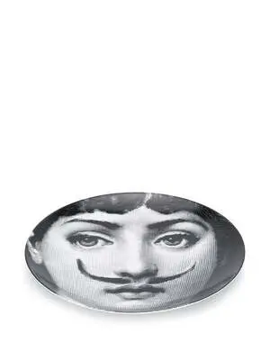 FORNASETTI Lina Cavalieri-print Wall Plate - Black