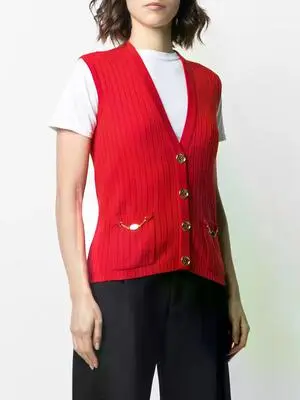 Celine 1980s Ribbed Knit Vest